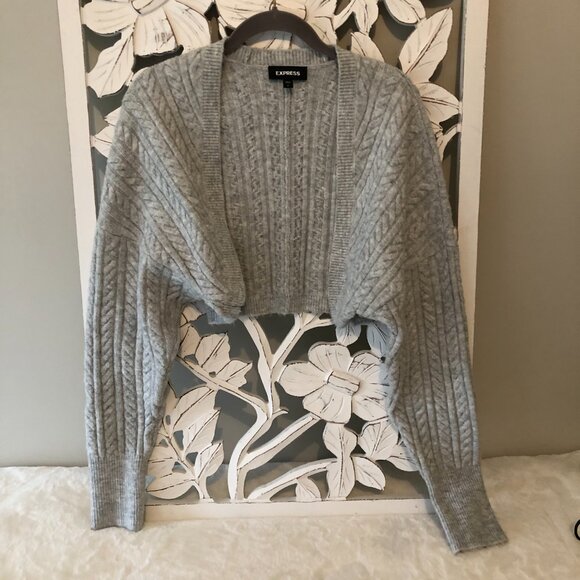 Express | Sweaters | Express Cropped Cable Knit Shrug Sweater | Poshmark